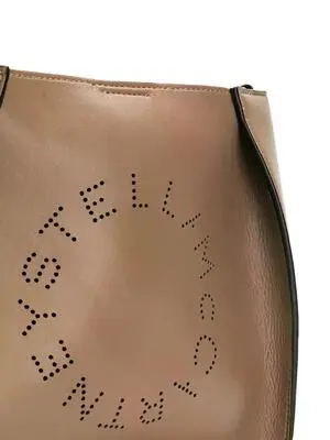 Stella McCartney Perforated Logo Shoulder Bag - Neutrals