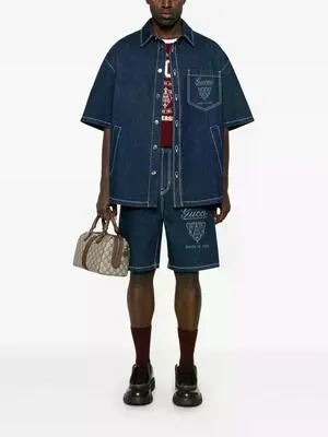 Gucci Lasered Denim Shorts