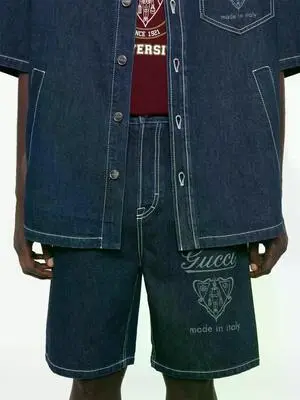 Gucci Lasered Denim Shorts