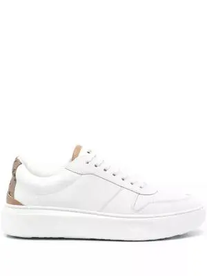 Herno Monogram-heel Leather Sneakers