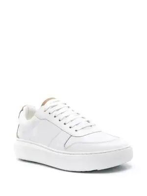 Herno Monogram-heel Leather Sneakers