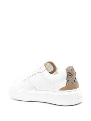 Herno Monogram-heel Leather Sneakers