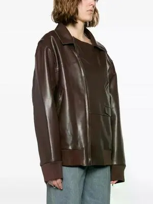 Norma Kamali Oversized Zip-up Biker Jacket