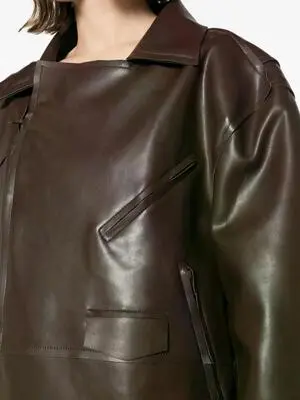 Norma Kamali Oversized Zip-up Biker Jacket
