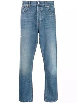 Valentino Garavani Contrast Stitching Jeans For Men