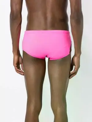 AMIR SLAMA Panelled Swim Trunks - Brown