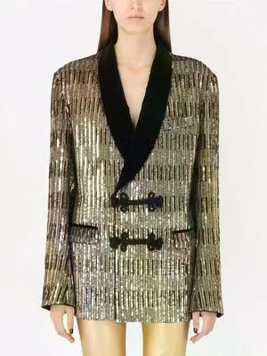 Dolce & Gabbana Sequin-embellished Jacket With Shawl Lapels