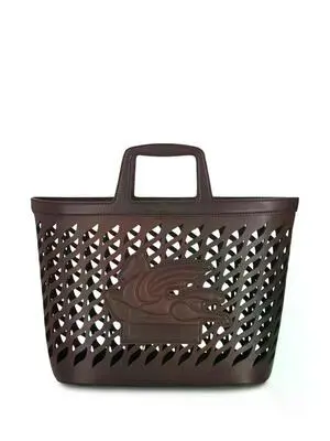 Etro Pegaso-motif Laser-cut Tote