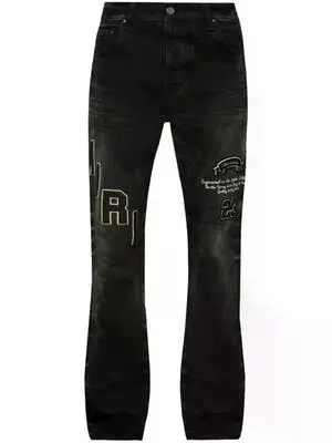 Amiri Logo-patch Distressed Jeans