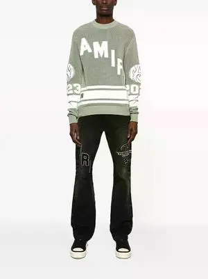 Amiri Logo-patch Distressed Jeans