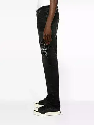 Amiri Logo-patch Distressed Jeans