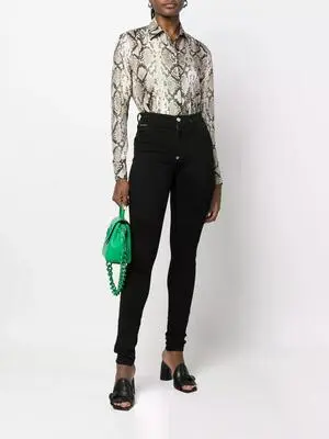Philipp Plein Snakeskin-print Button-down Shirt