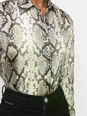 Philipp Plein Snakeskin-print Button-down Shirt
