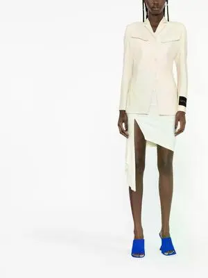 Off-White Single-breasted Wool Blazer - Neutrals