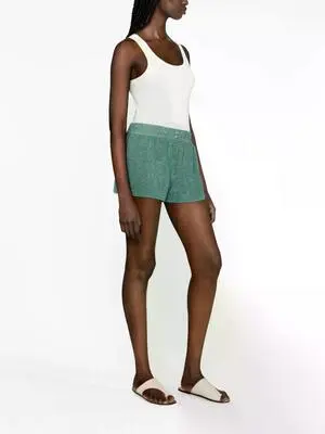 Oseree Lumiere Lurex Shorts - Green