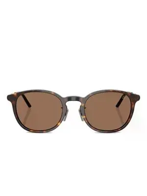 Moncler Round Tortoiseshell Sunglasses - Brown