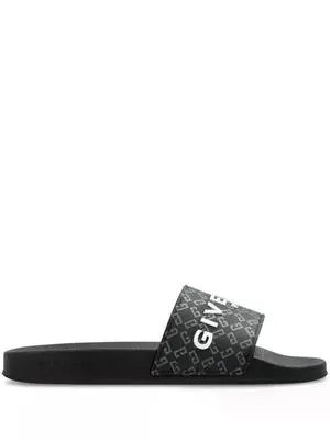Givenchy Logo-embossed Slides - Black