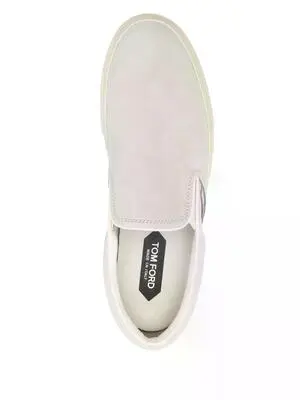 TOM FORD Suede Slip-on Sneakers - Grey