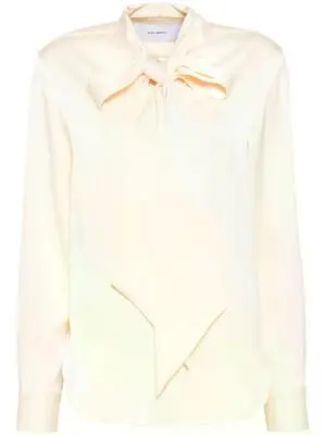 Alex Perry Tie-detailed Shirt - Neutrals