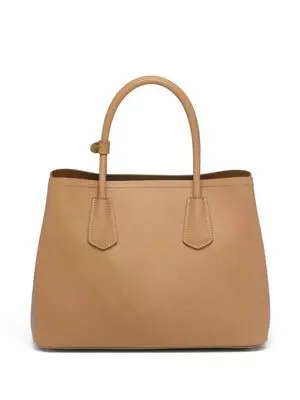 Prada Saffiano Leather Tote - Brown