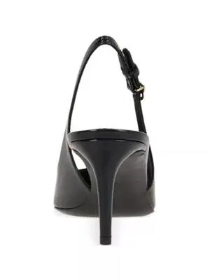 Dolce & Gabbana Patent Leather Slingback Pumps With Dg Logo