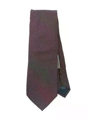 Corneliani Jacquard Silk Tie - Red