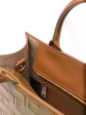 Elisabetta Franchi Logo-embossed Quilted Tote Bag - Brown