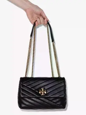 Tory Burch Small Kira Chevron Shoulder Bag - Black