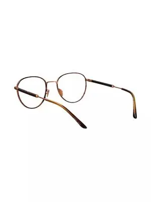 Giorgio Armani Round-frame Glasses - Brown