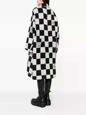 Undercover Check-print Button-up Coat