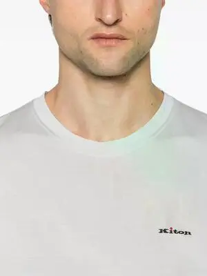 Kiton Logo-embroidered T-shirt