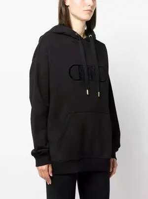 Michael Kors Logo Embossed Drawstring Hoodie