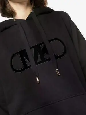 Michael Kors Logo Embossed Drawstring Hoodie