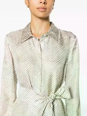 Kiton Abstract-print Silk Shirt Dress