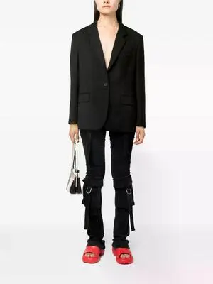 MSGM Notched-lapels Single-breasted Blazer - Black