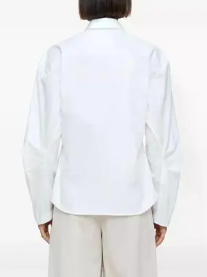 Closed Pleated-sleeve Shirt