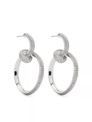 Eddie Borgo Pavé Curled Hoop Earrings - Silver