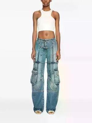 Off-White Ribbed Crop Top