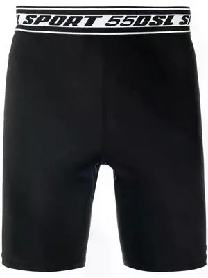DIESEL® Logo Waistband Cycling Shorts - Black