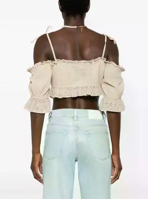 Guess Broderie Anglaise Crop Top