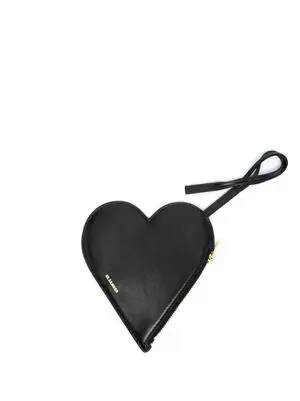 JIL SANDER Logo-lettering Heart-shape Wallet - Black