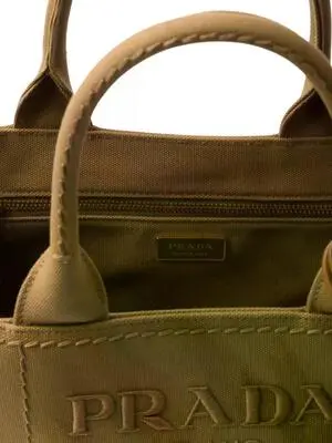 Prada Large Jardinière Tote Bag - Brown