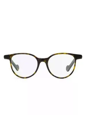 Moncler Oval-Frame Glasses Brown
