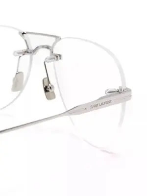 Saint Laurent Sl745 Pilot Frame Glasses - Grey