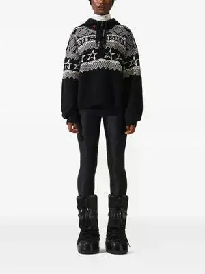 Perfect Moment Intarsia-knit Hooded Sweater
