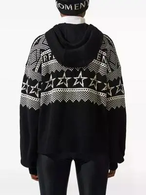 Perfect Moment Intarsia-knit Hooded Sweater