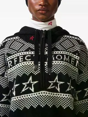Perfect Moment Intarsia-knit Hooded Sweater