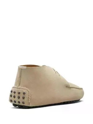 Car Shoe Lace-up Suede Ankle Boots
