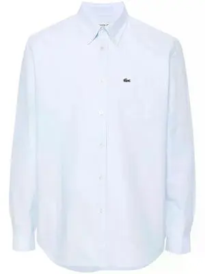 Lacoste Logo-patch Cotton Shirt - Blue