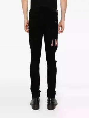 Amiri Waxed Logo-appliqué Skinny Jeans